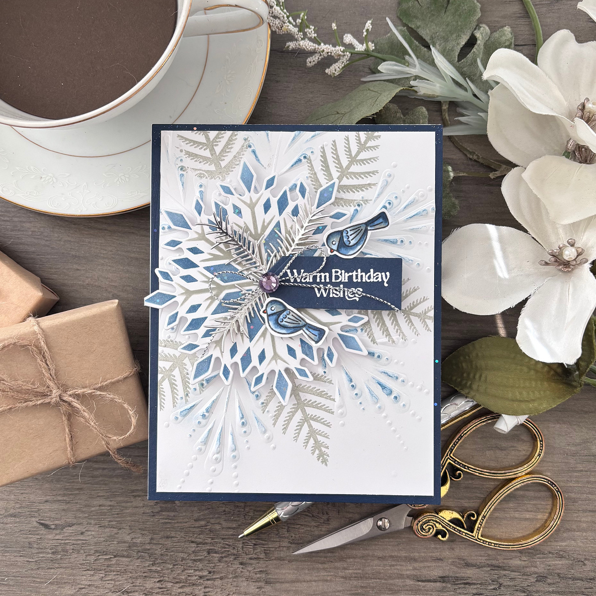 Frosty Texture Meets Cozy Wishes ️ Frozen Fractal Card featuring our ...
